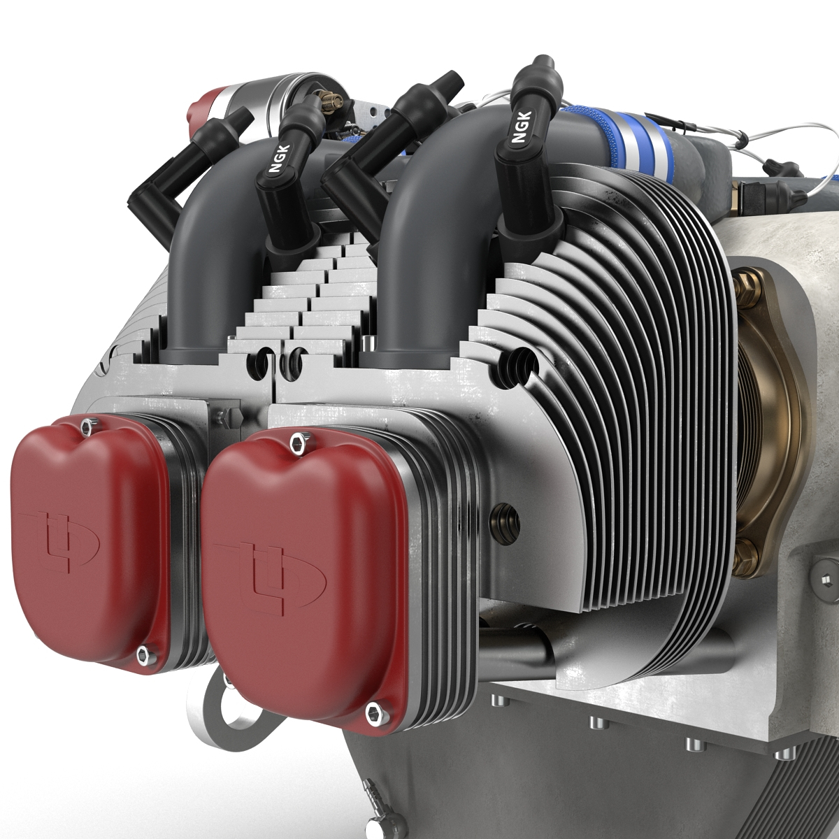 3d model piston aircraft engine ulpower