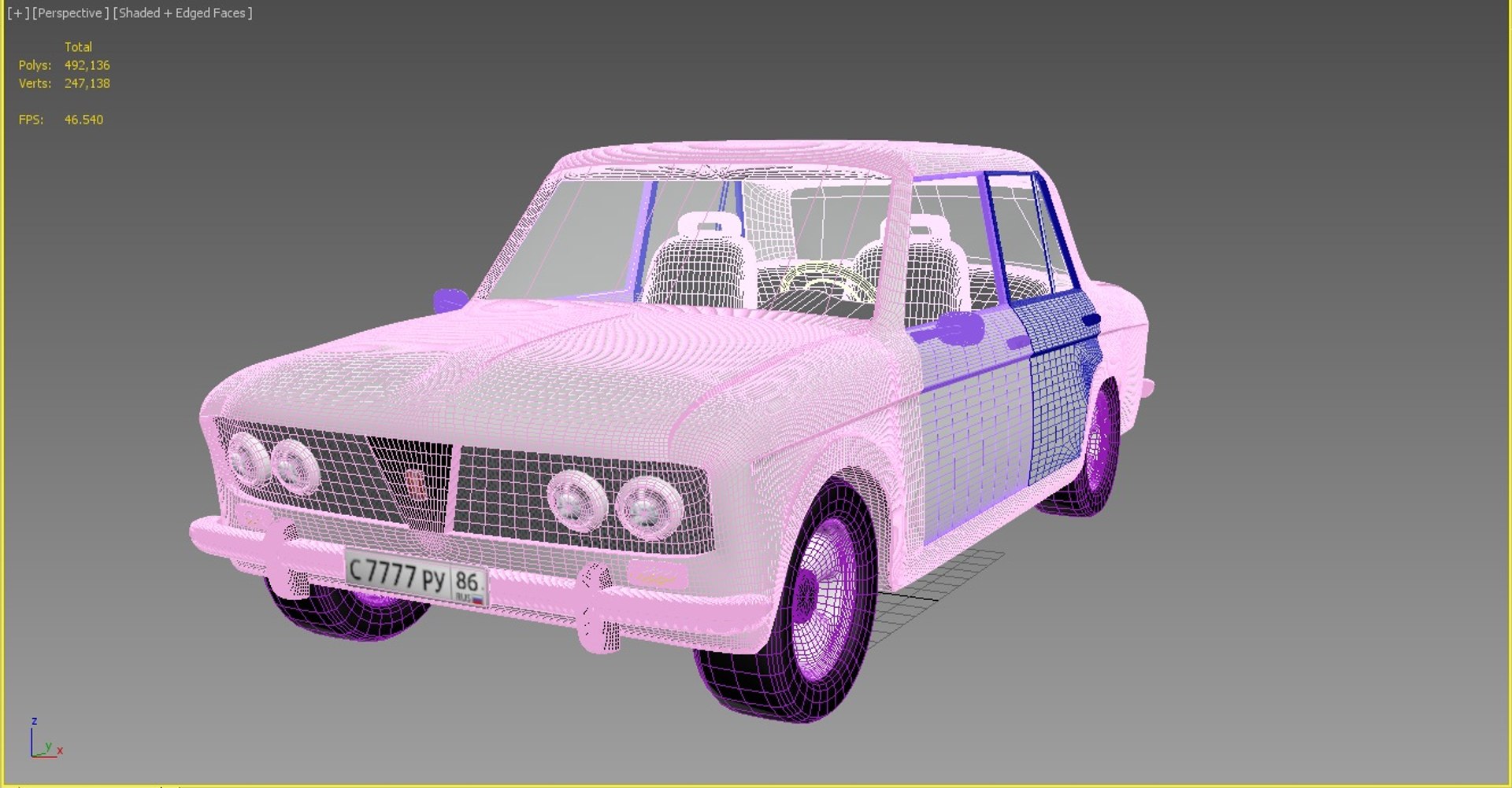 russian car 3d model