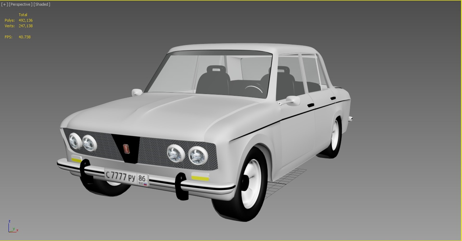 russian car 3d model
