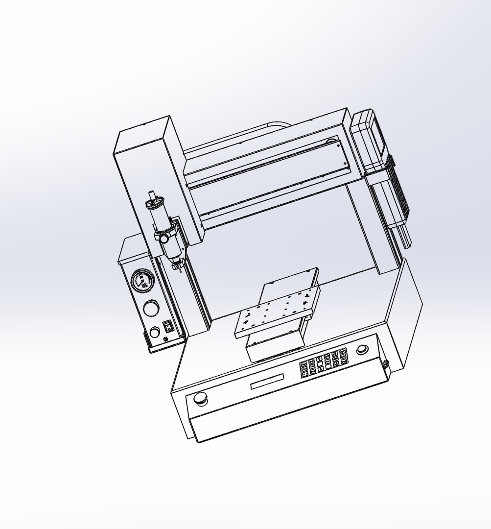 3D desk type glue machine model - TurboSquid 1305470