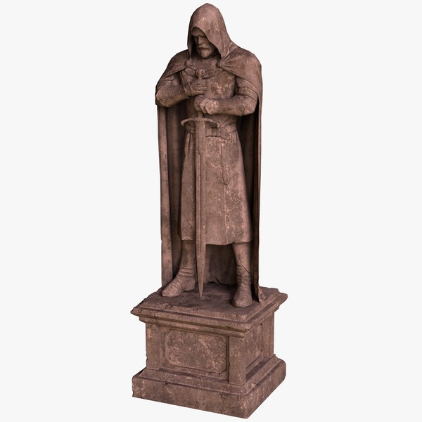 Ancient statue knight sandstone 3D model - TurboSquid 1705201