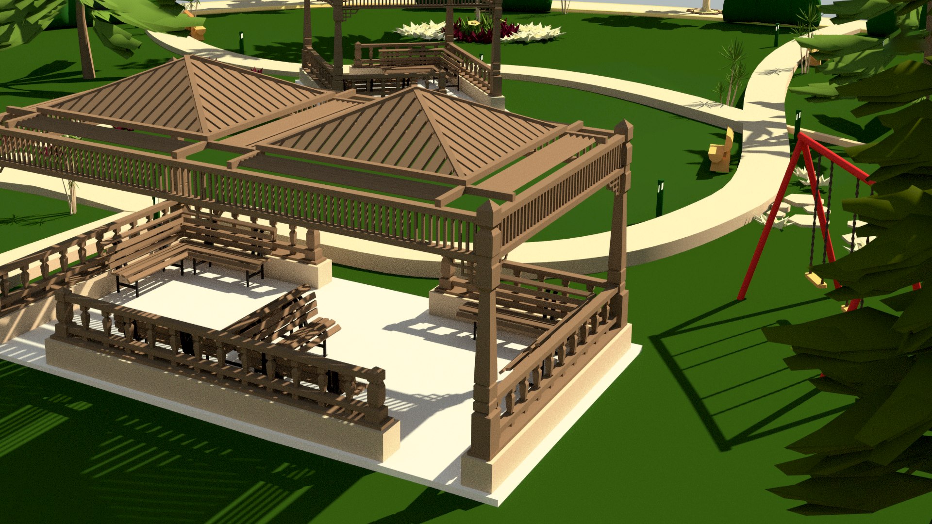 3D Low Poly Park - TurboSquid 2088163