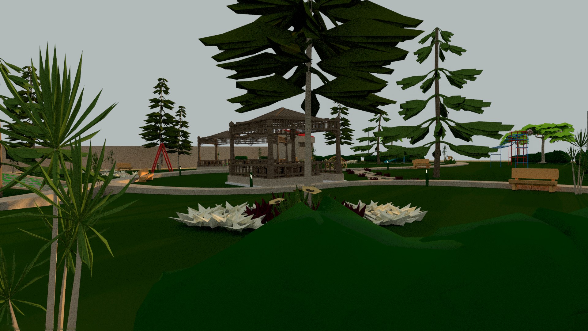 3D Low Poly Park - TurboSquid 2088163