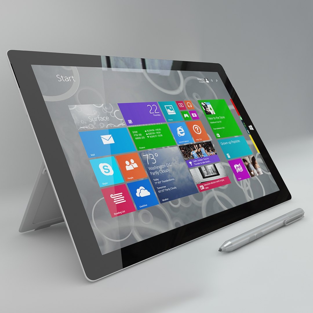 3d Microsoft Surface Pro 3 Model