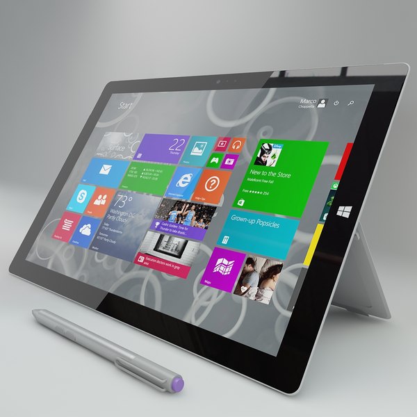 3d microsoft surface pro 3 model