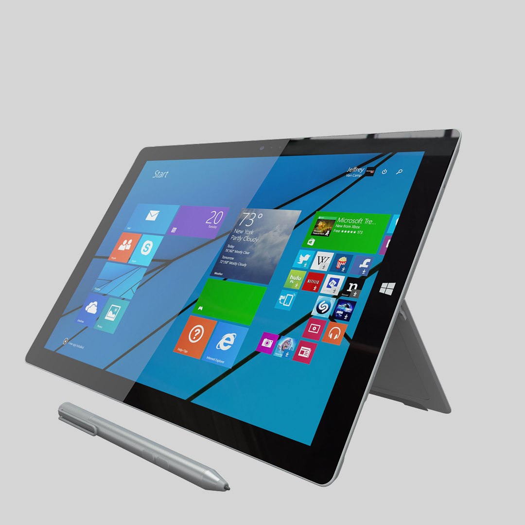 3d Microsoft Surface Pro 3 Model