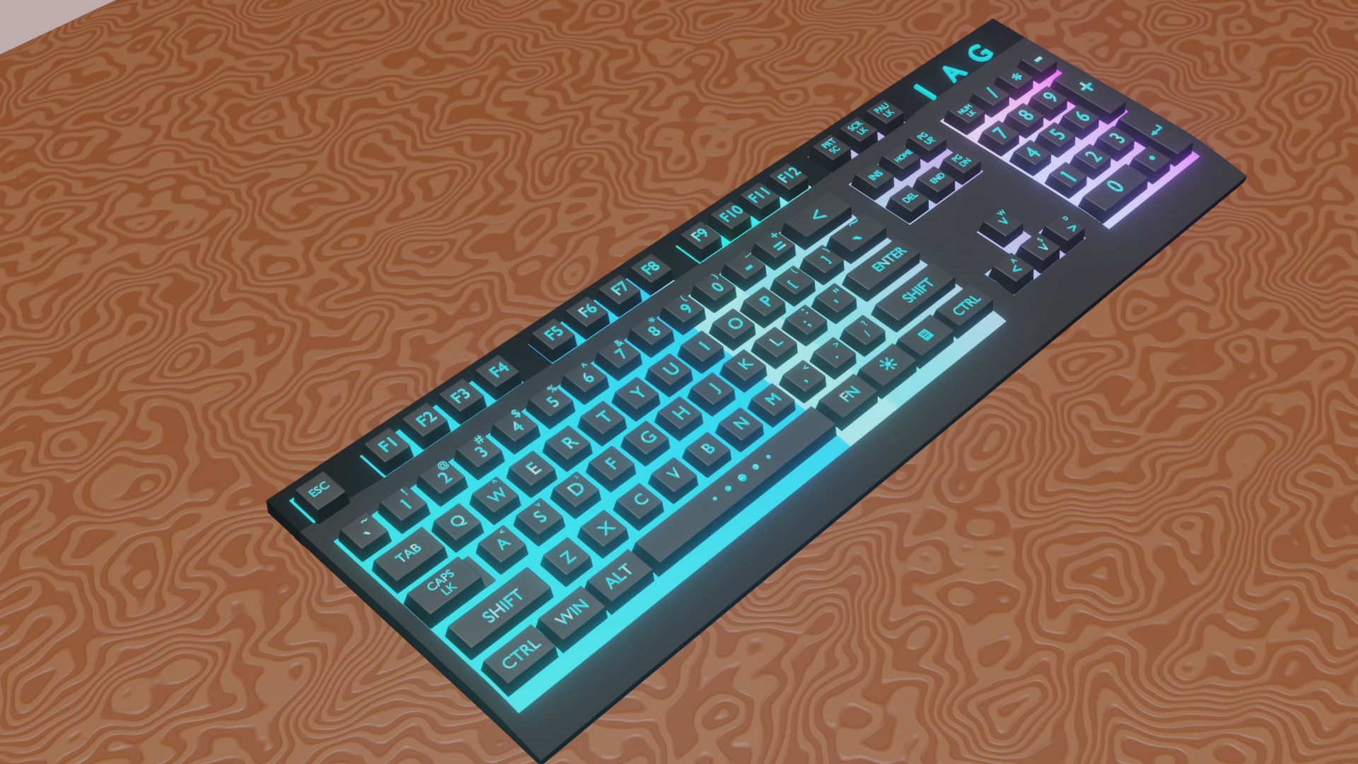 Rgb Keyboard 3d Model Turbosquid 1906934