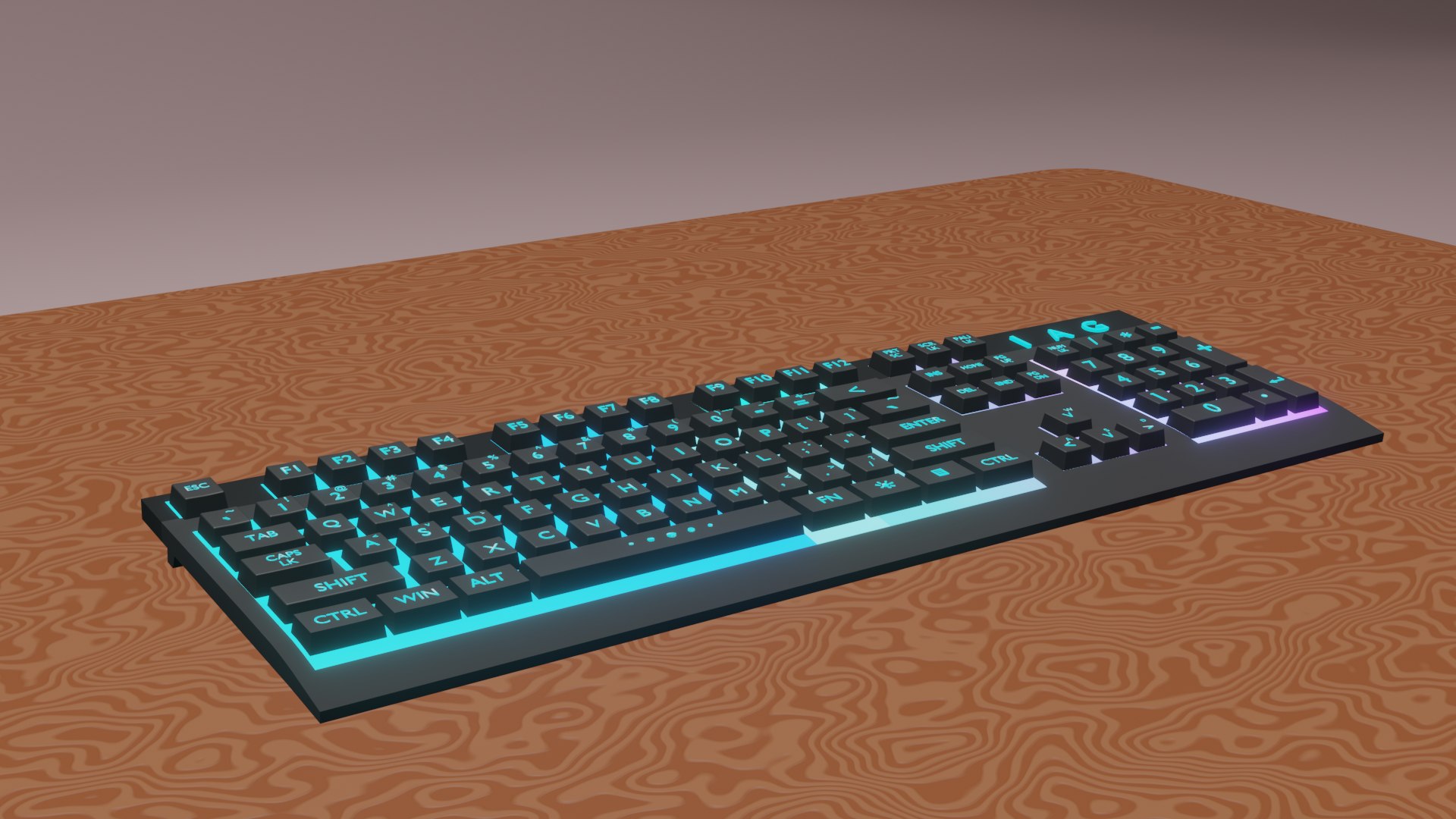 Rgb Keyboard 3d Model Turbosquid 1906934