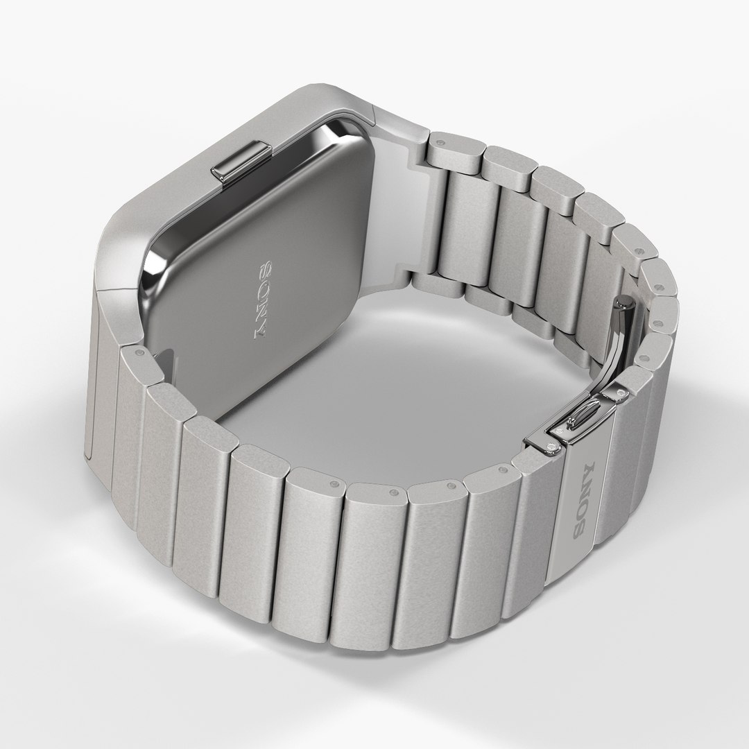 sony smartwatch 3 silver 3d model