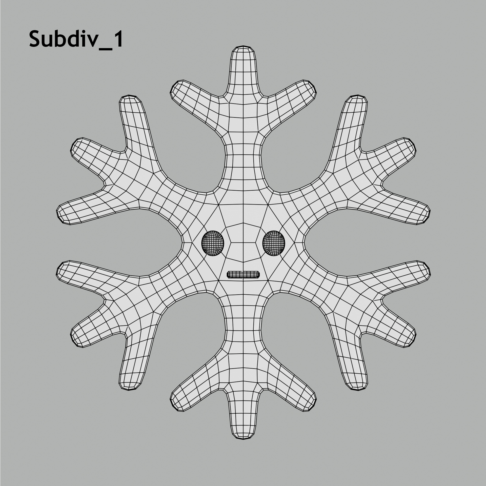 Snowflake Mint Funny Sad Face With Eyes And Pink Cheeks And Lips Kawaii ...