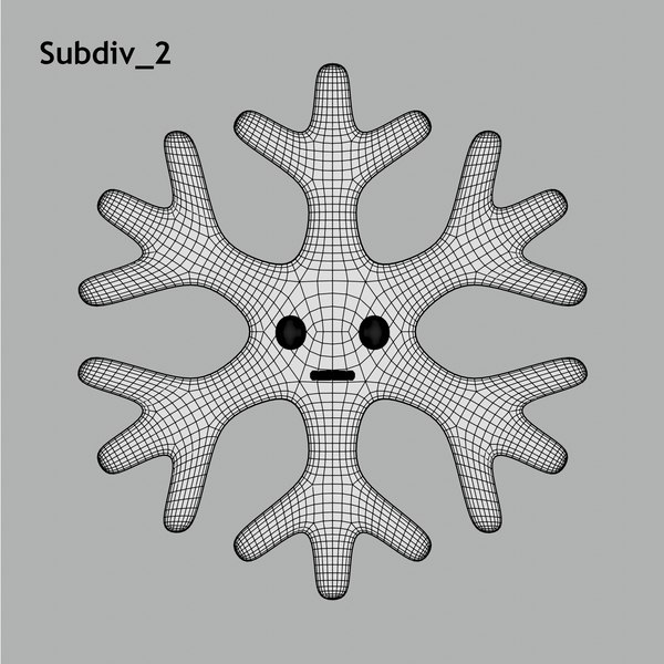 Snowflake Mint Funny Sad Face With Eyes And Pink Cheeks And Lips Kawaii ...