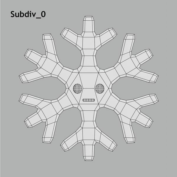 Snowflake Mint Funny Sad Face With Eyes And Pink Cheeks And Lips Kawaii ...