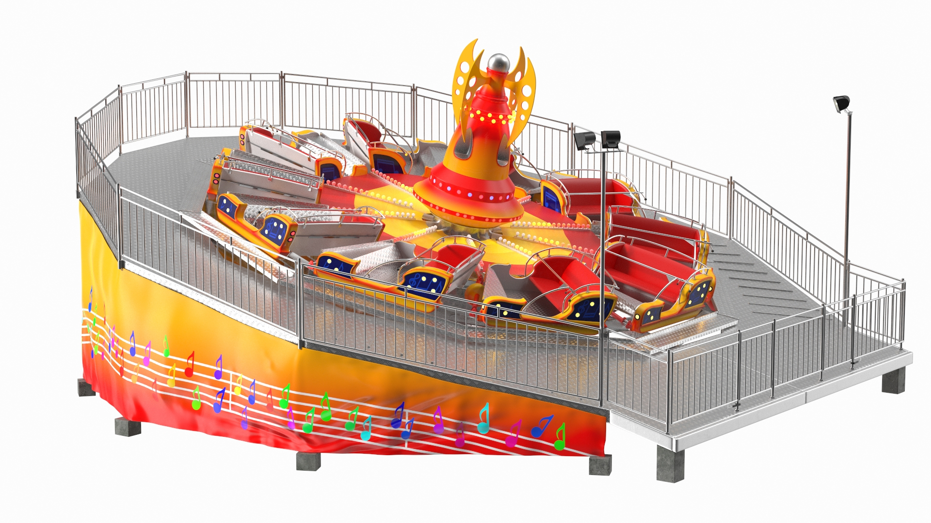 3D Flat Ride Attraction - TurboSquid 1883177