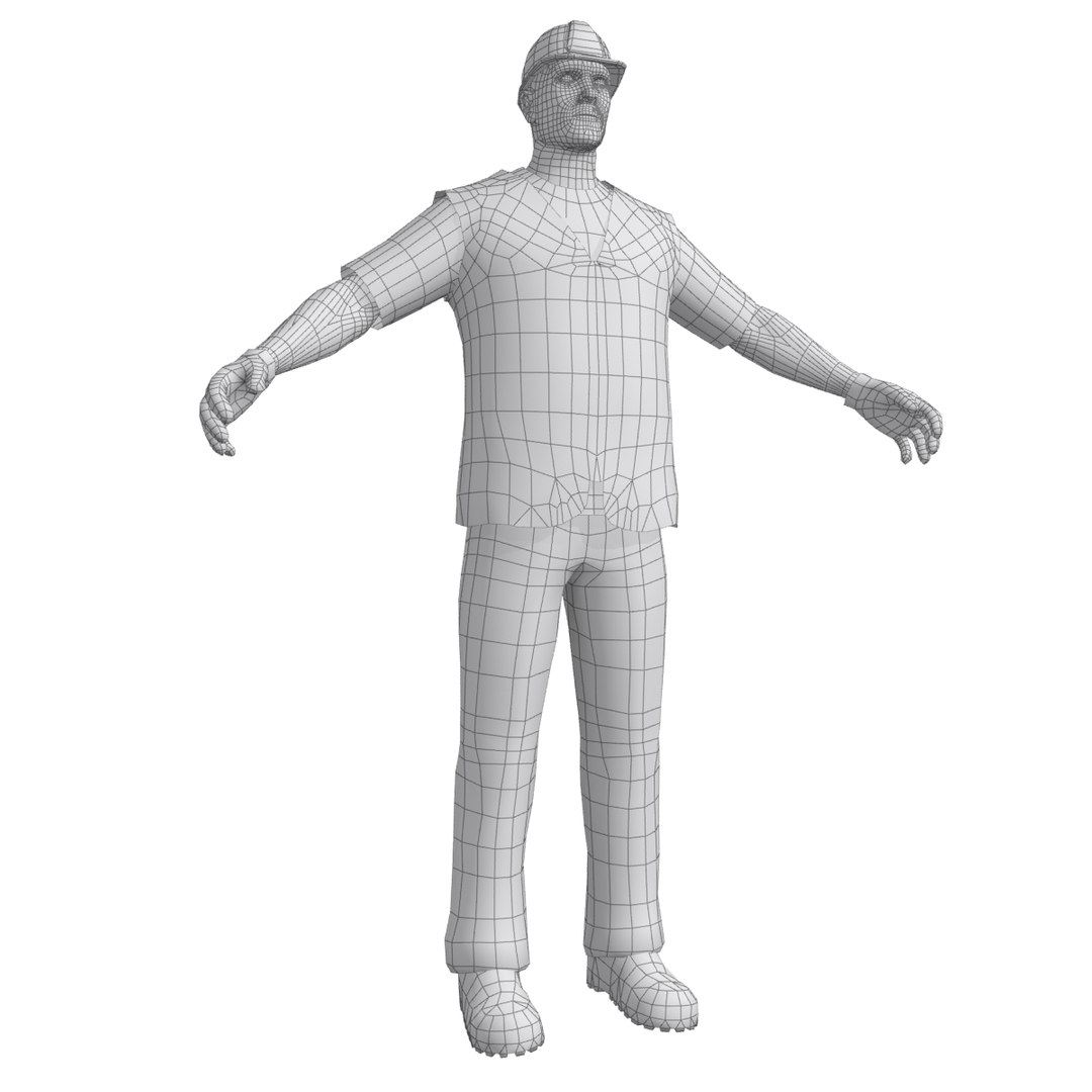 3d Model Construction Character Male