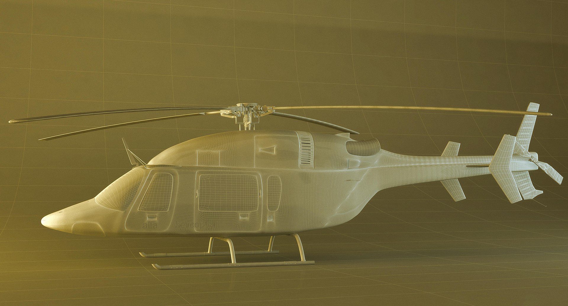 3d Model Accurate Helicopter Bell 427