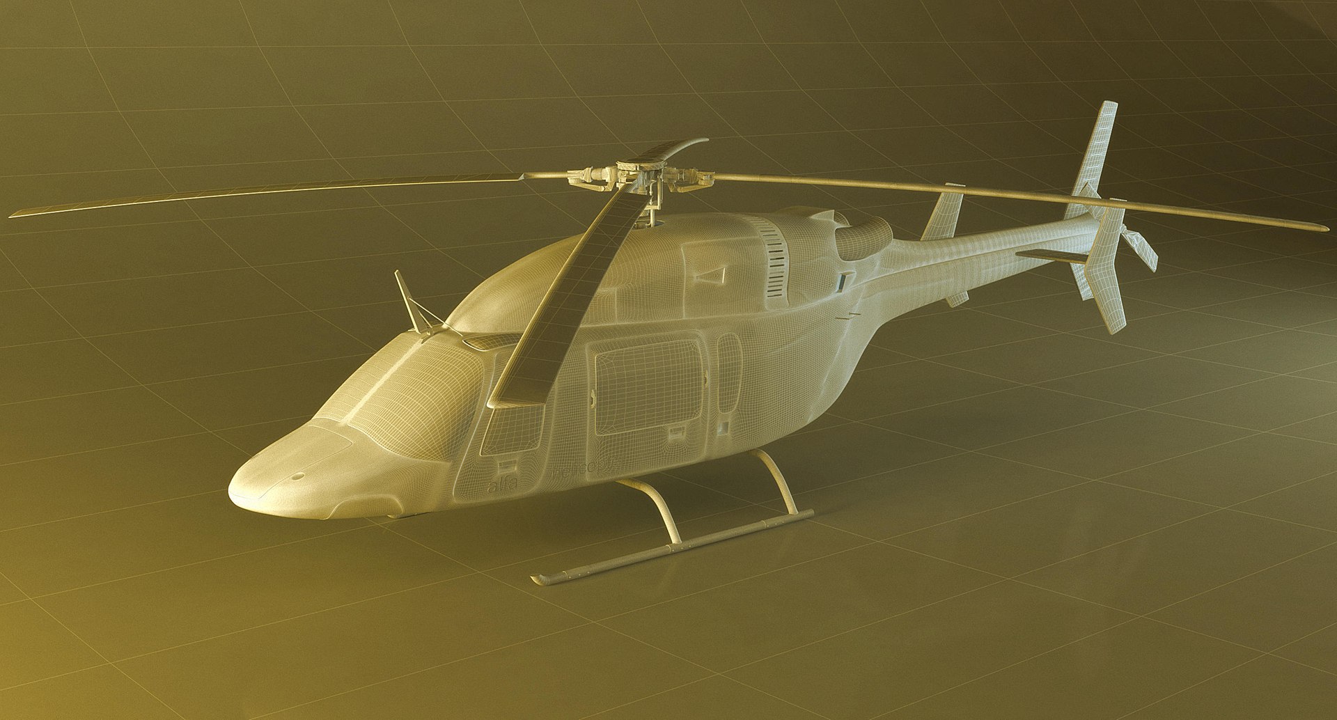 3d Model Accurate Helicopter Bell 427