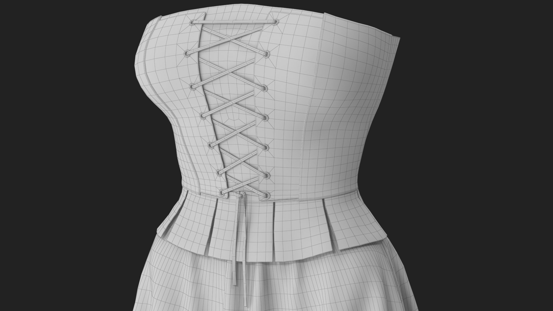 3D Corset with Skirt model - TurboSquid 2119100