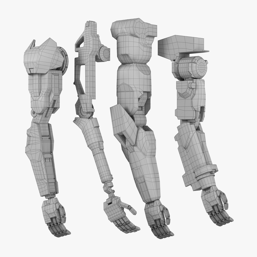 3D Mech Arm Base M Kit - TurboSquid 2233435