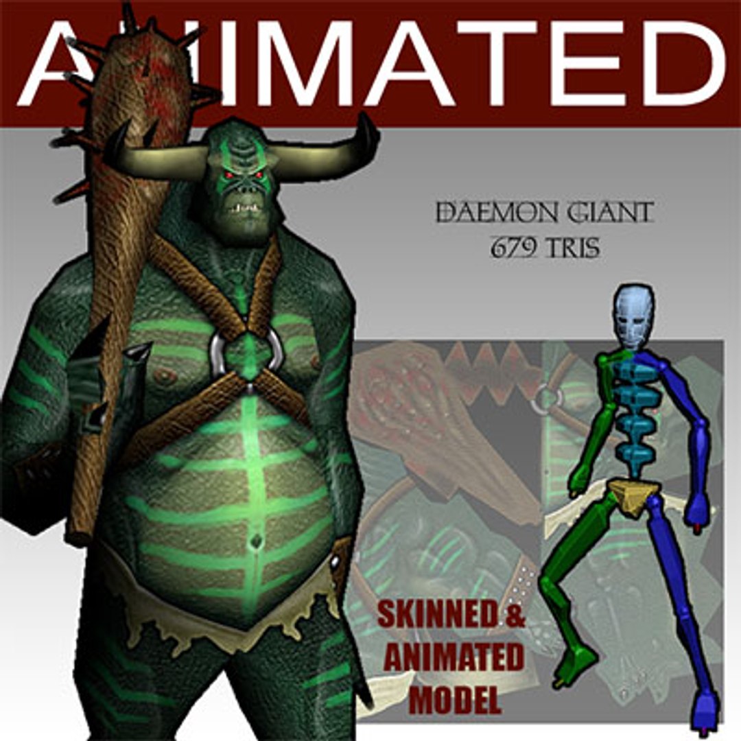 glest animation daemon 3d model