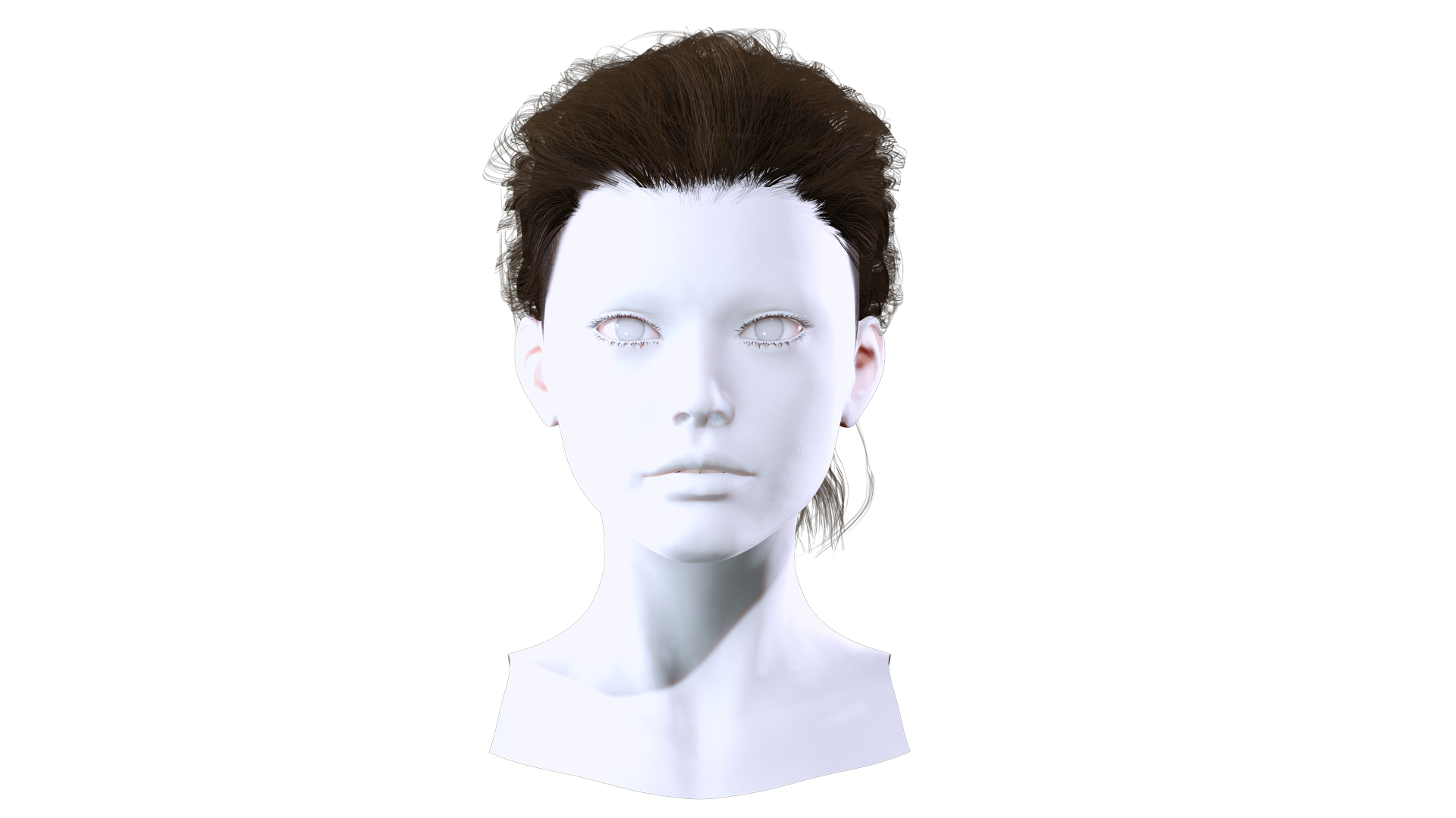 3D Realistic Brunette Ponytail - Game Ready Hairstyle - TurboSquid 2393435