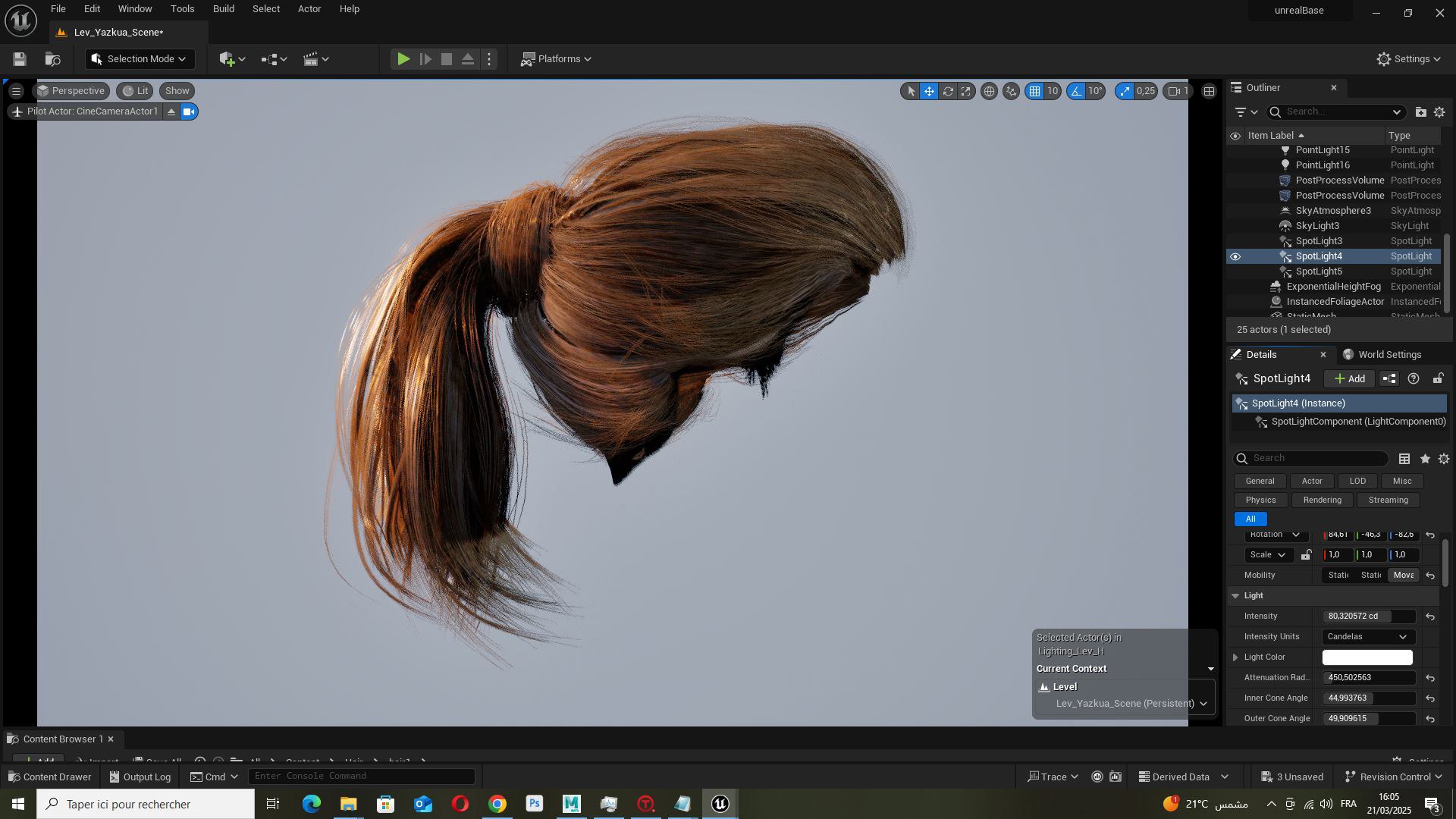 3D Realistic Brunette Ponytail - Game Ready Hairstyle - TurboSquid 2393435