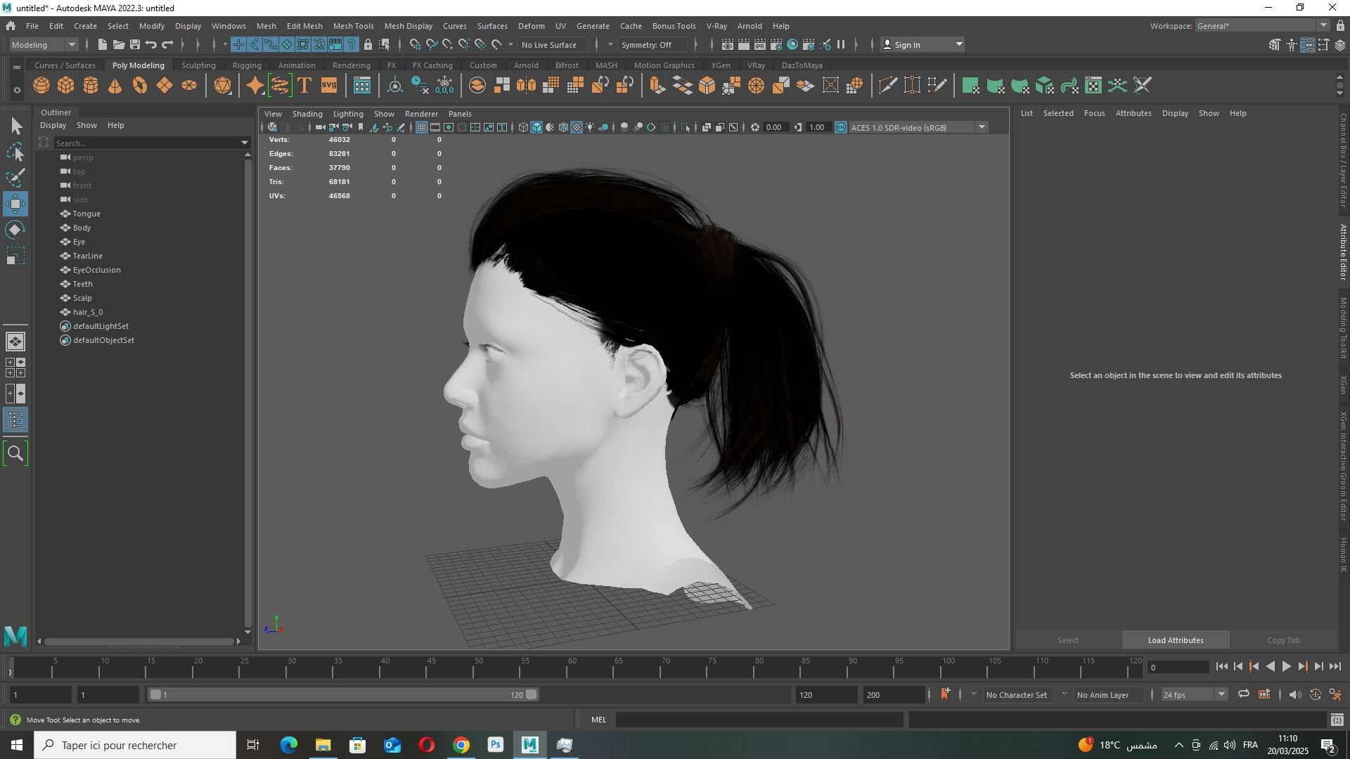 3D Realistic Brunette Ponytail - Game Ready Hairstyle - TurboSquid 2393435