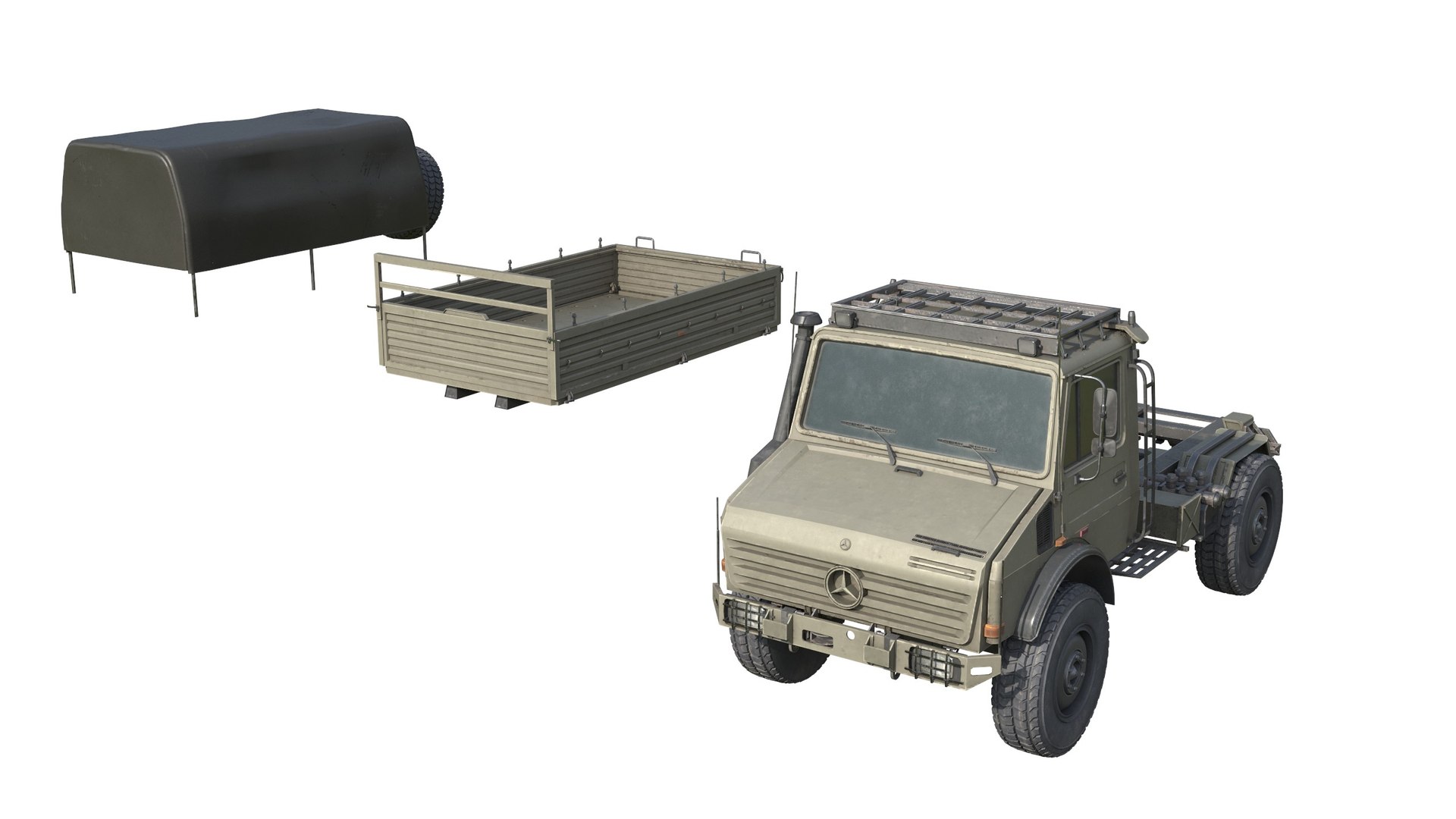 Mercedes Benz Unimog U3000 Truck 3D Model - TurboSquid 2241241