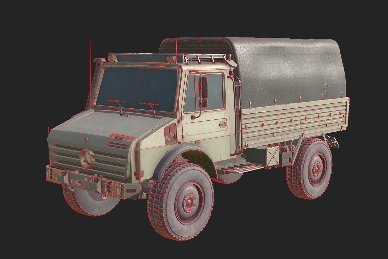 Mercedes Benz Unimog U3000 Truck 3D Model - TurboSquid 2241241