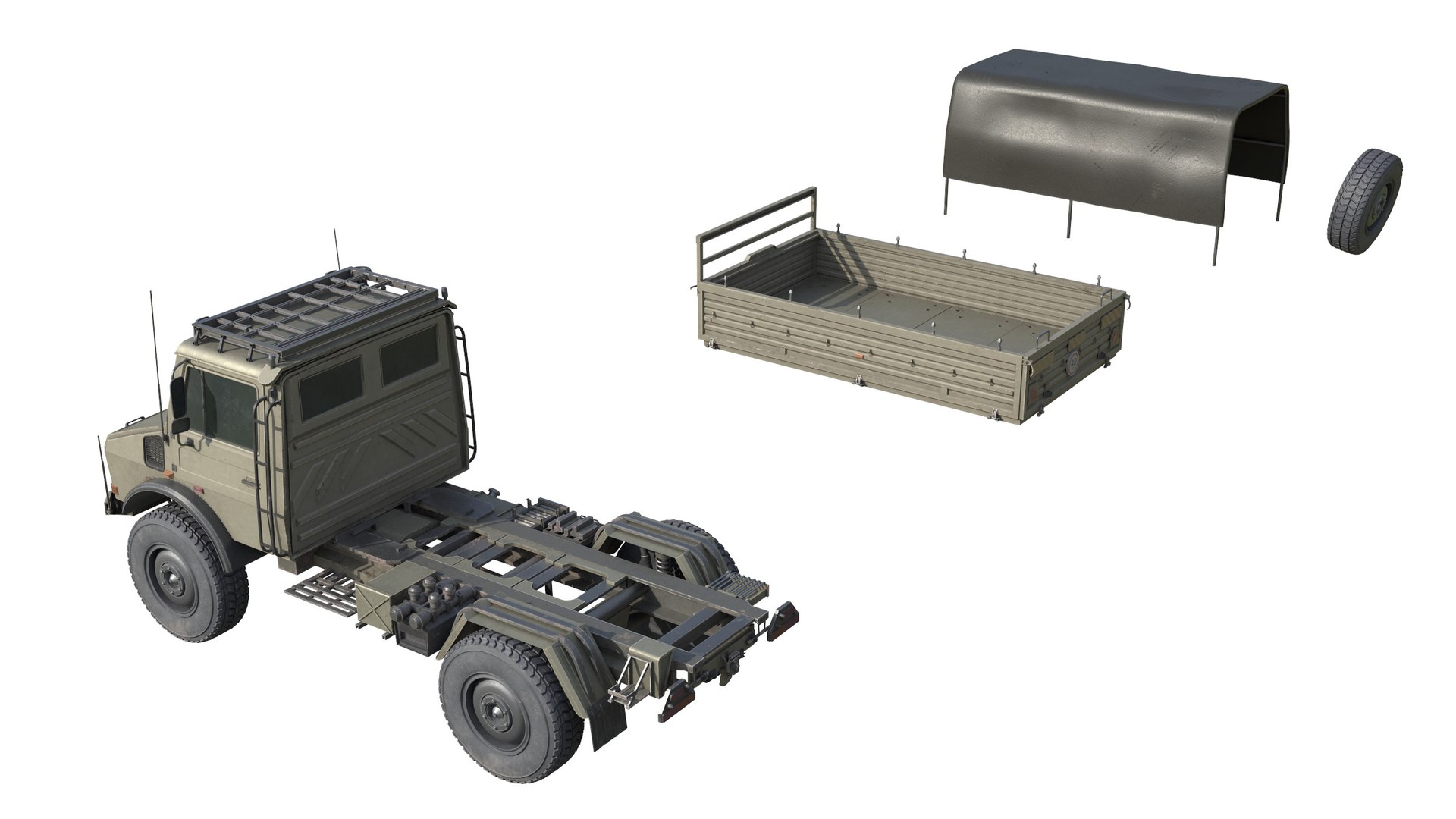 Mercedes Benz Unimog U3000 Truck 3D Model - TurboSquid 2241241