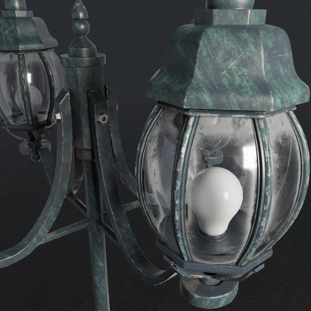 3D Set Of Bounded Street Lamps - TurboSquid 1960513