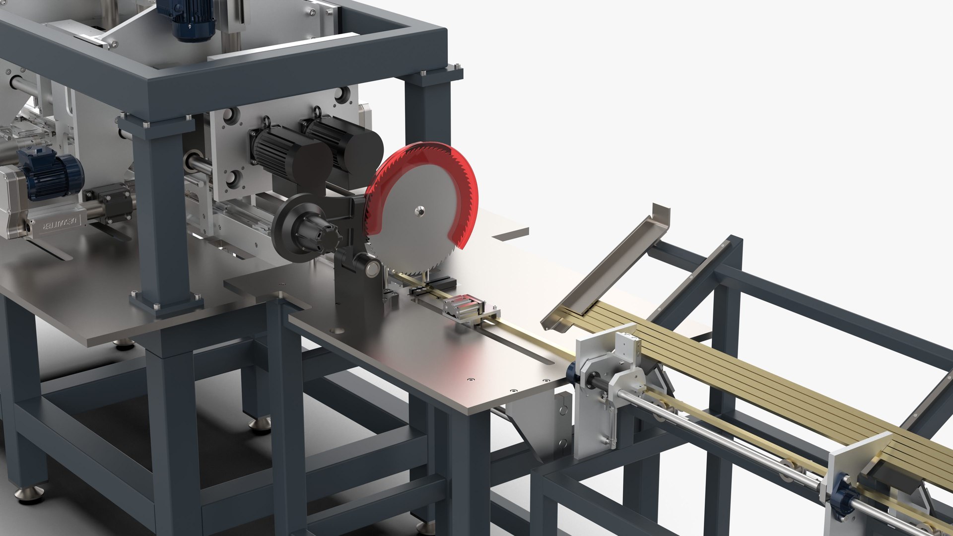 3D Model Square Tube Bar Feed Cutting Drilling And Tapping Machine ...