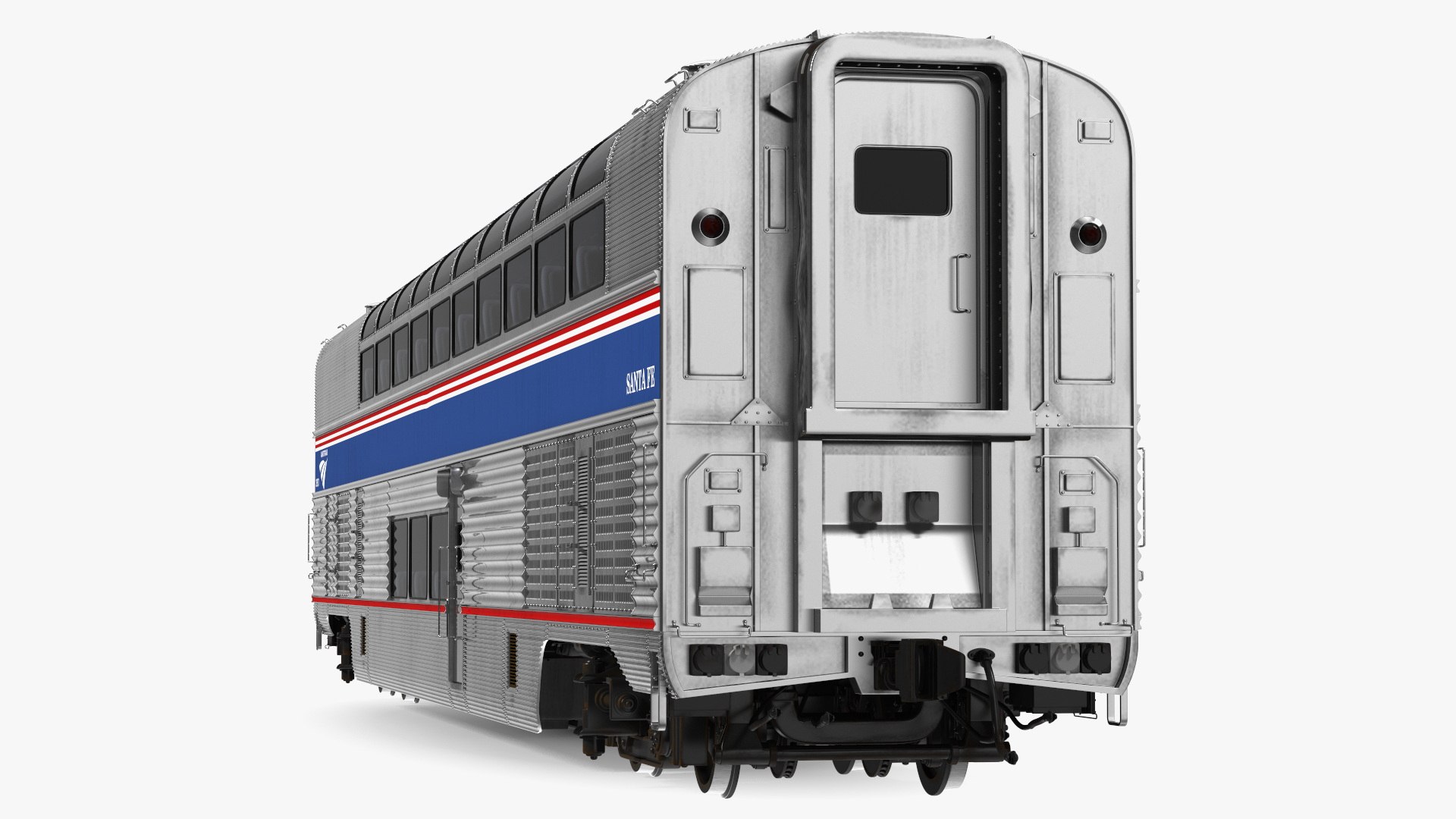 Double Decker Passenger Car Amtrak model - TurboSquid 2157133
