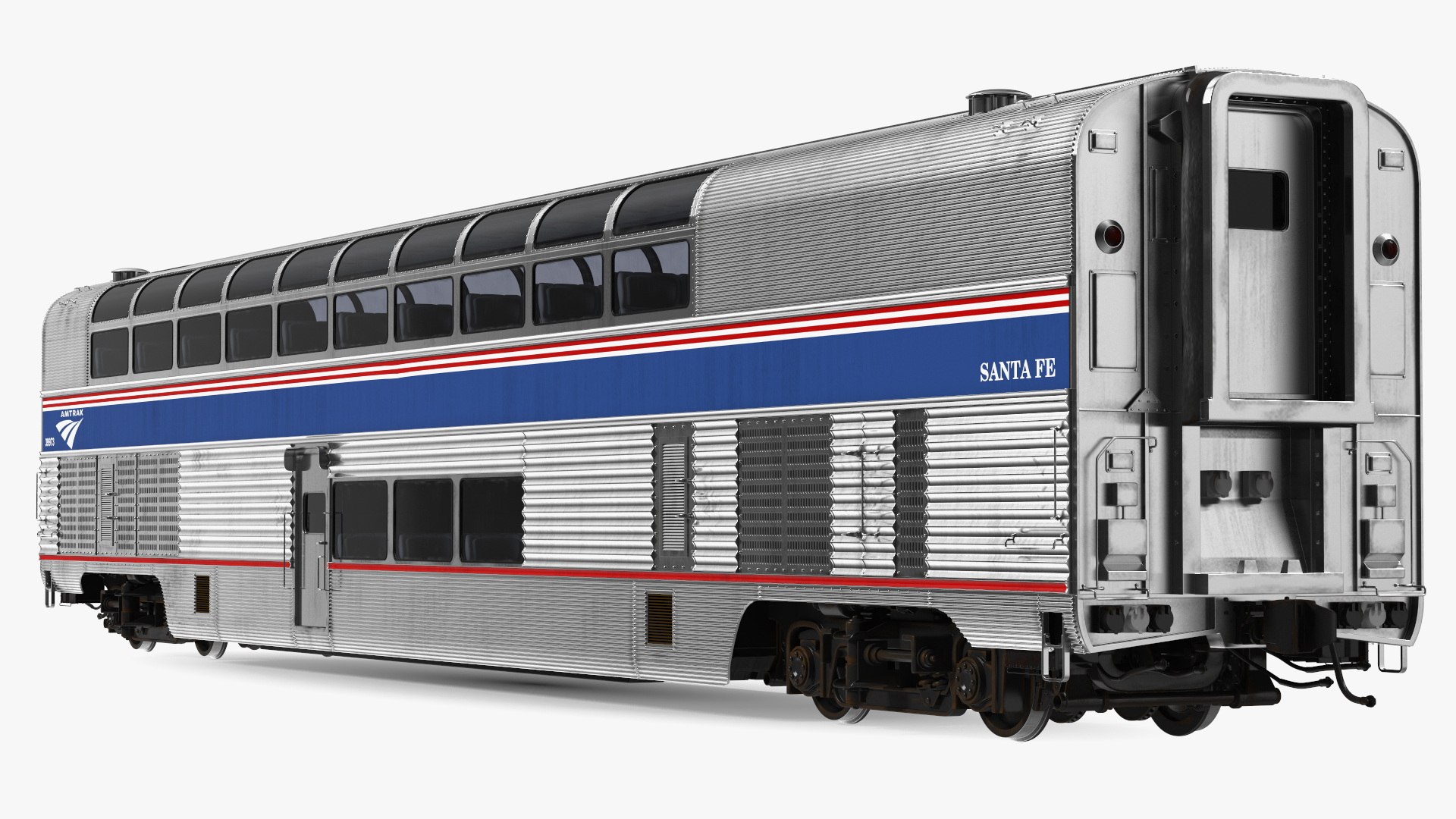 Double Decker Passenger Car Amtrak model - TurboSquid 2157133