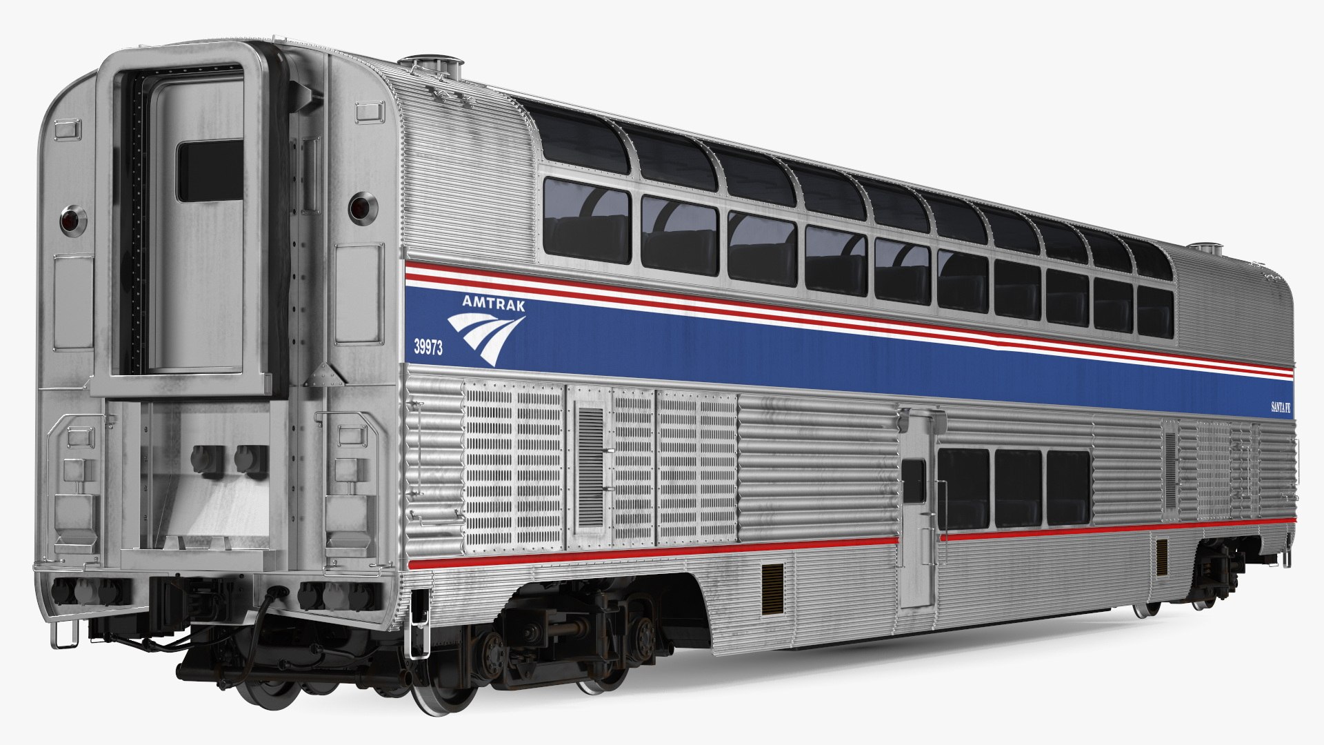 Double Decker Passenger Car Amtrak model - TurboSquid 2157133