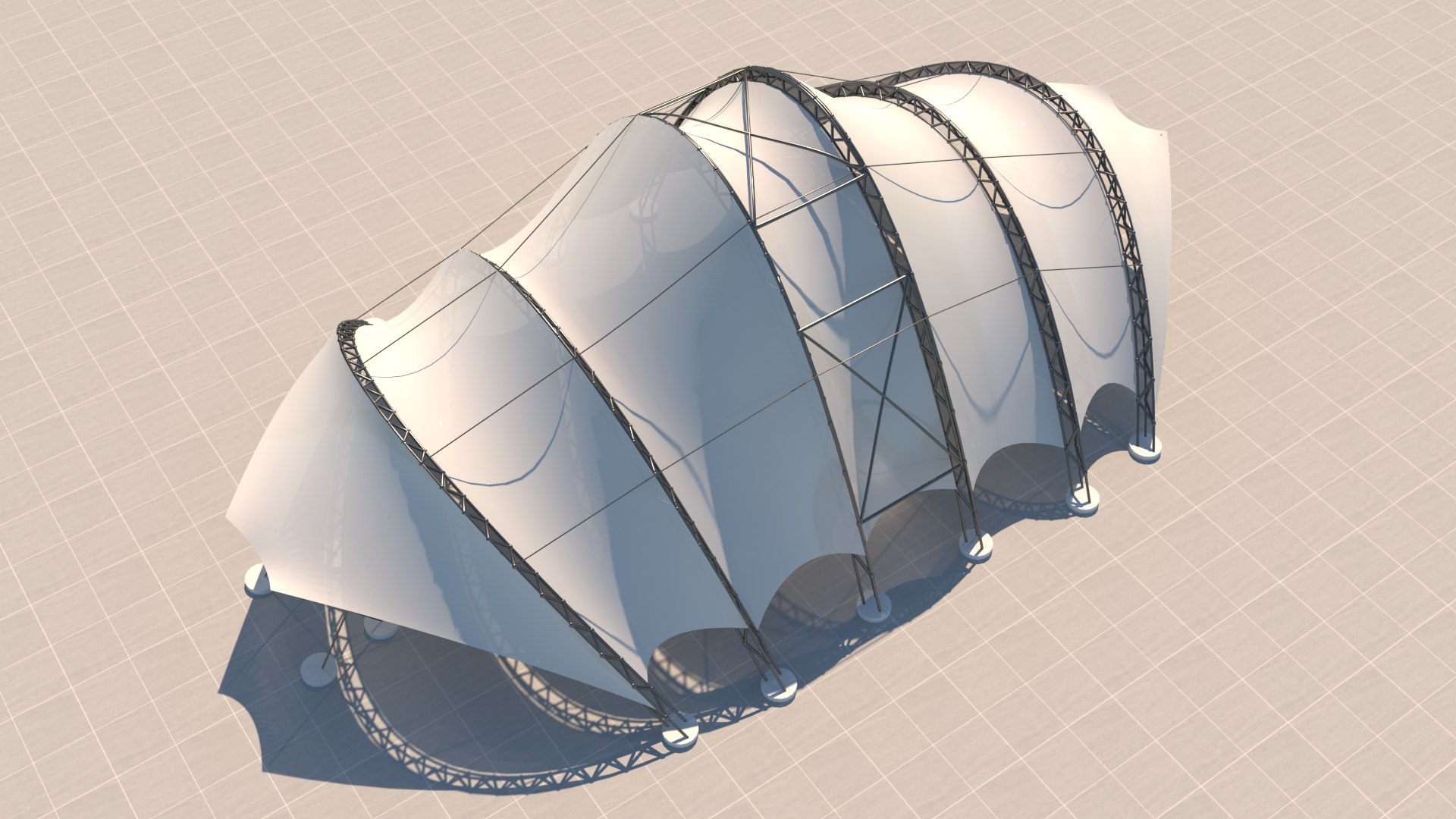 3D Tensile Steel Structure Model - TurboSquid 1723553