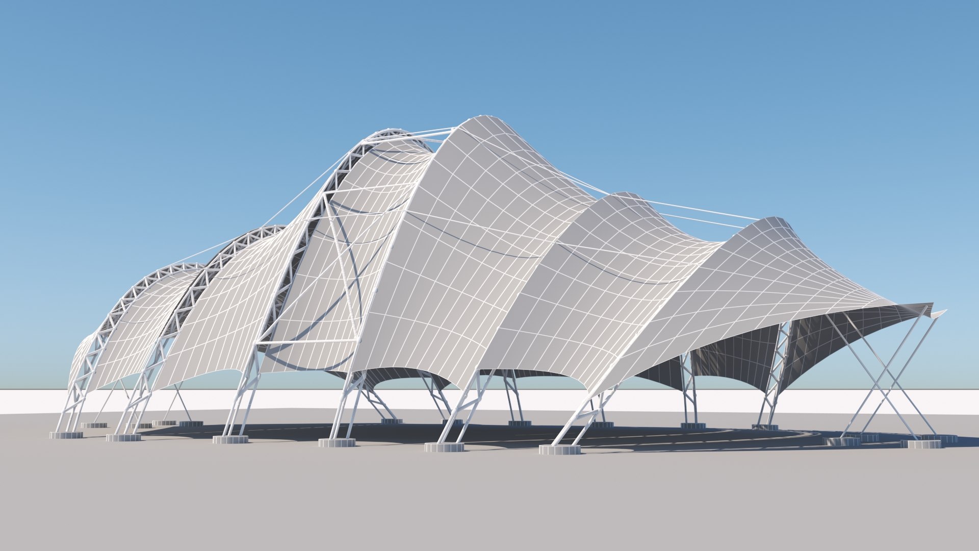 3D Tensile Steel Structure Model - TurboSquid 1723553