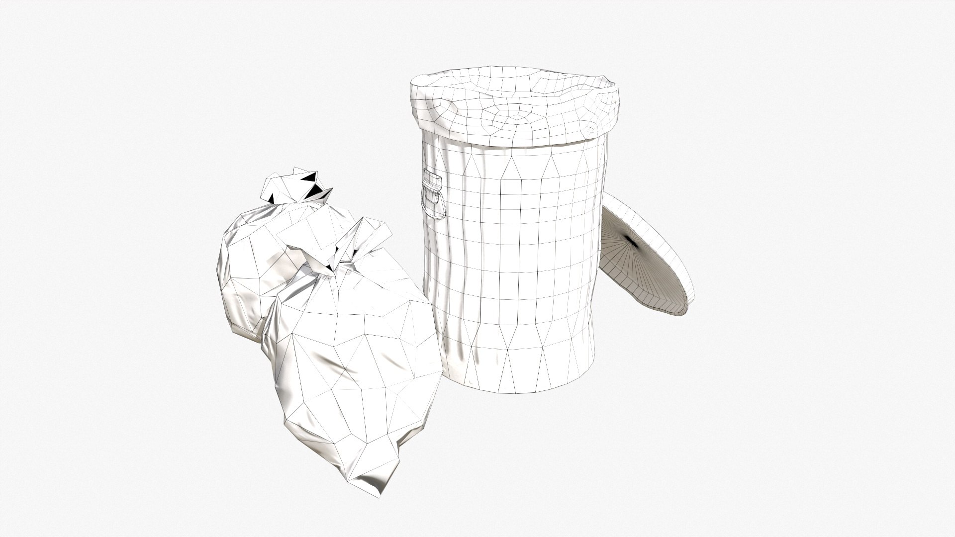 3D Bag Trash Bin Model - TurboSquid 1689655