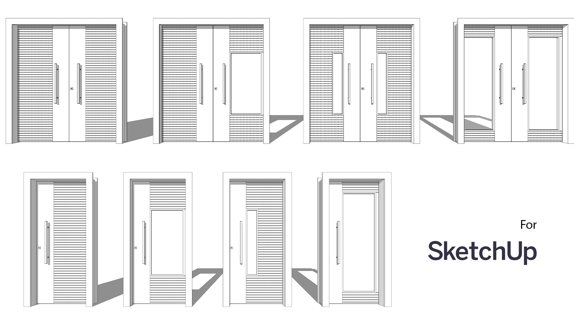 8-door collection-Modern wooden and metal door 3D - TurboSquid 1892541