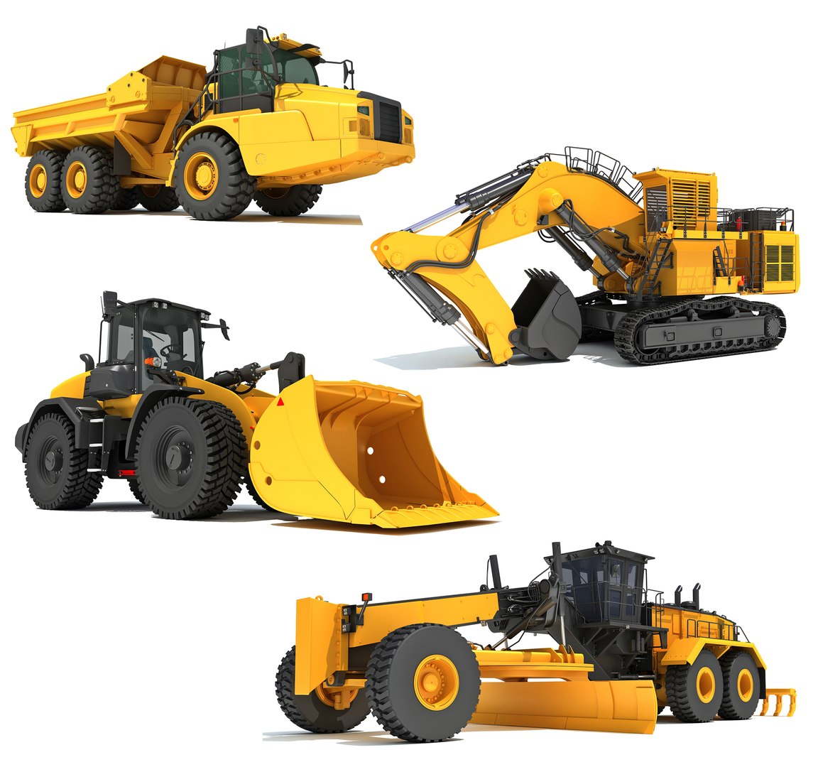 Heavy Construction Machinery Equipment Model - TurboSquid 1861599