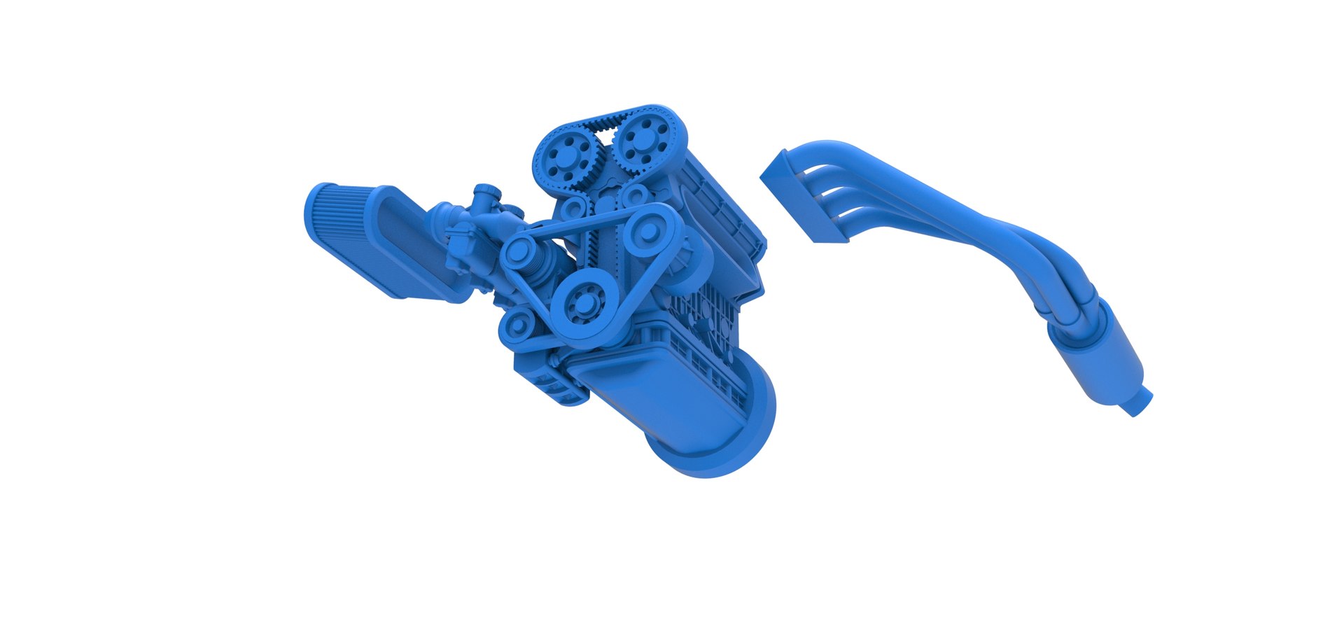 3D Model Engine Of New Zealand Minisprint Scale 1 To 25 - TurboSquid ...