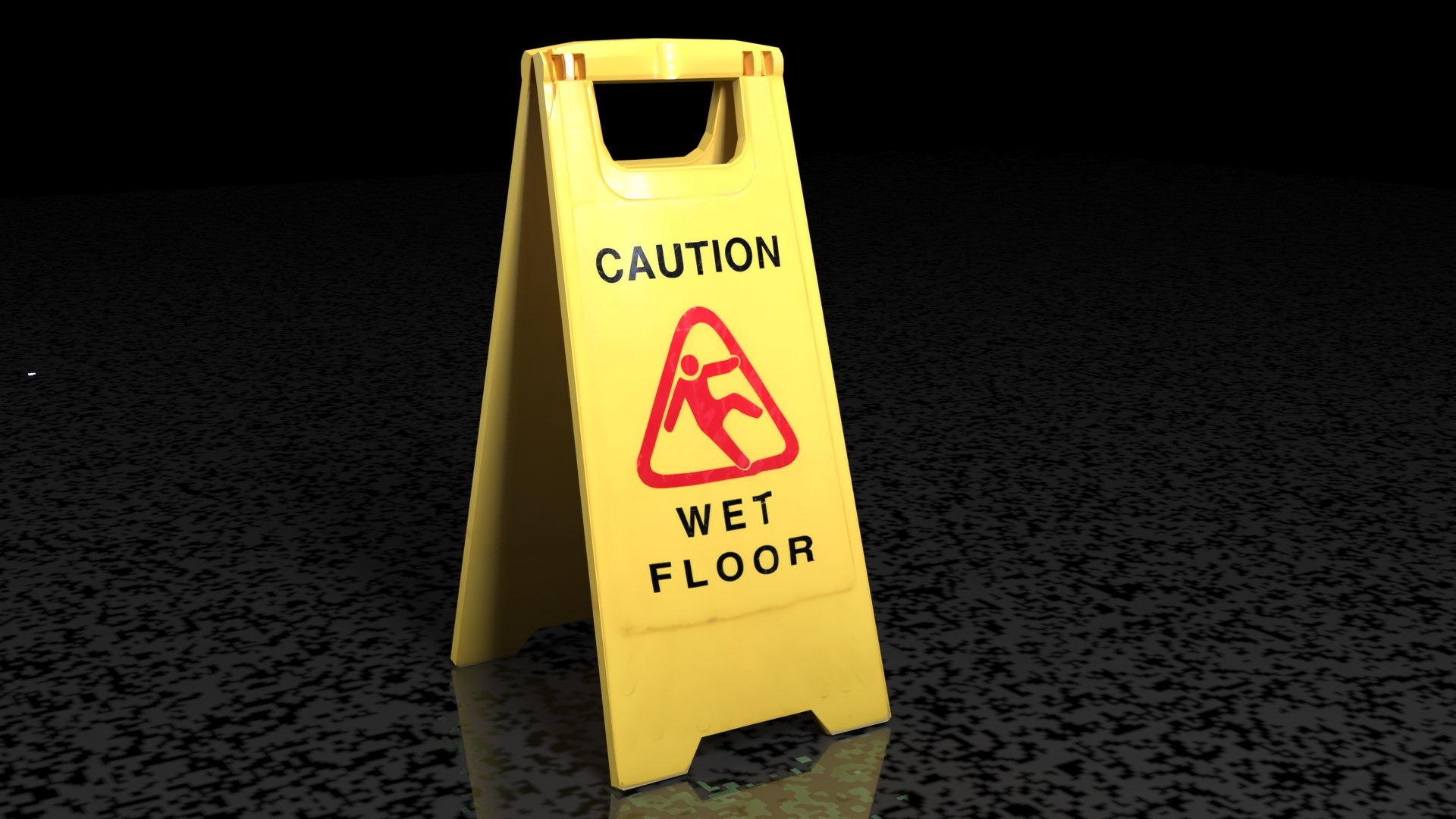 3D Wet Floor model - TurboSquid 2102762