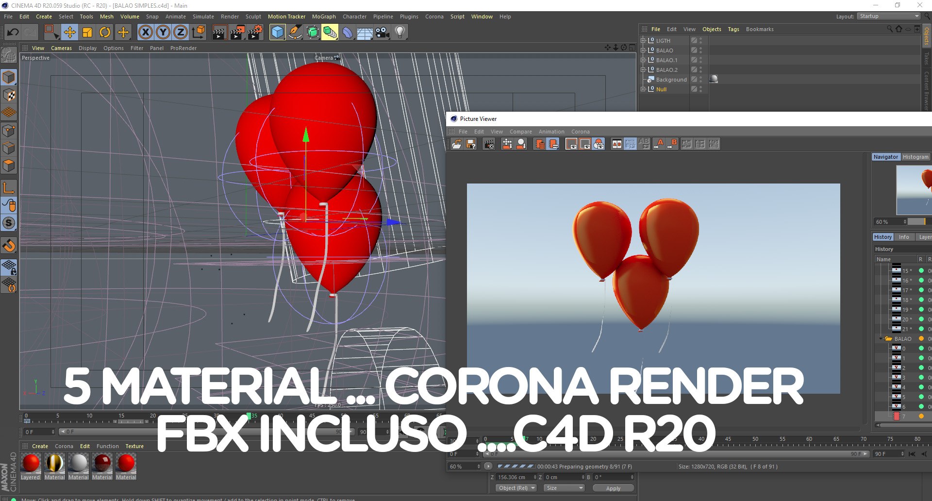 Balloon party celebration 3D model - TurboSquid 1431625
