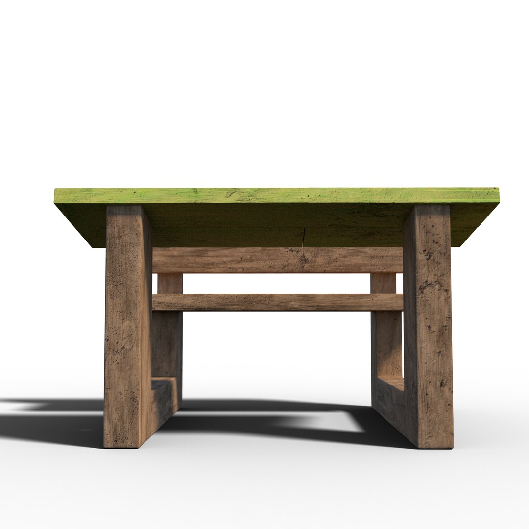 Wooden School Bench 3D - TurboSquid 2038005