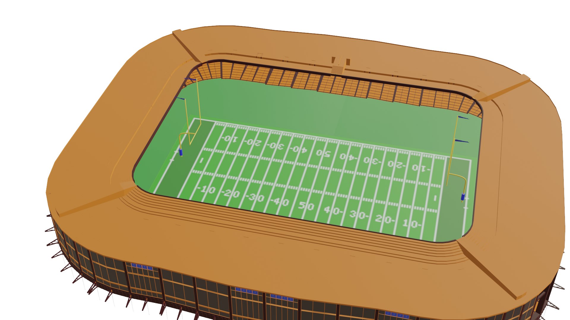 American Football Stadium 3D Model - TurboSquid 2152767