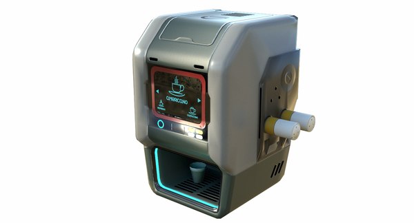 3D sci-fi coffee machine - TurboSquid 1275700