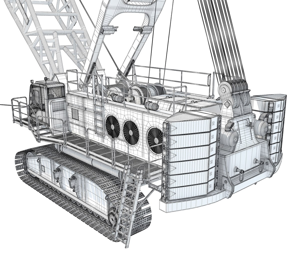 3D Model Dragline Excavator Mining Construction Machinery - TurboSquid ...