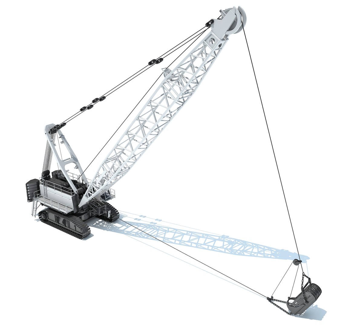 3D Model Dragline Excavator Mining Construction Machinery - TurboSquid ...