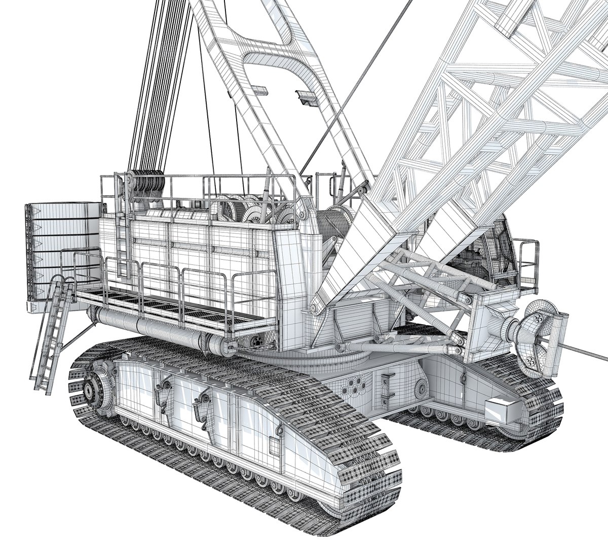 3D Model Dragline Excavator Mining Construction Machinery - TurboSquid ...