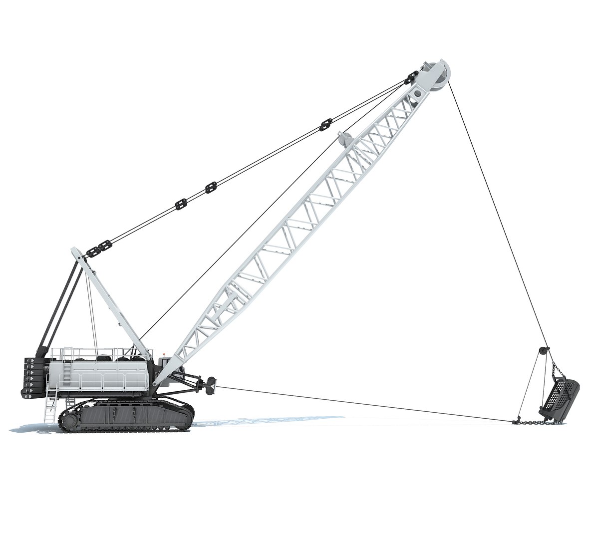 3D Model Dragline Excavator Mining Construction Machinery - TurboSquid ...