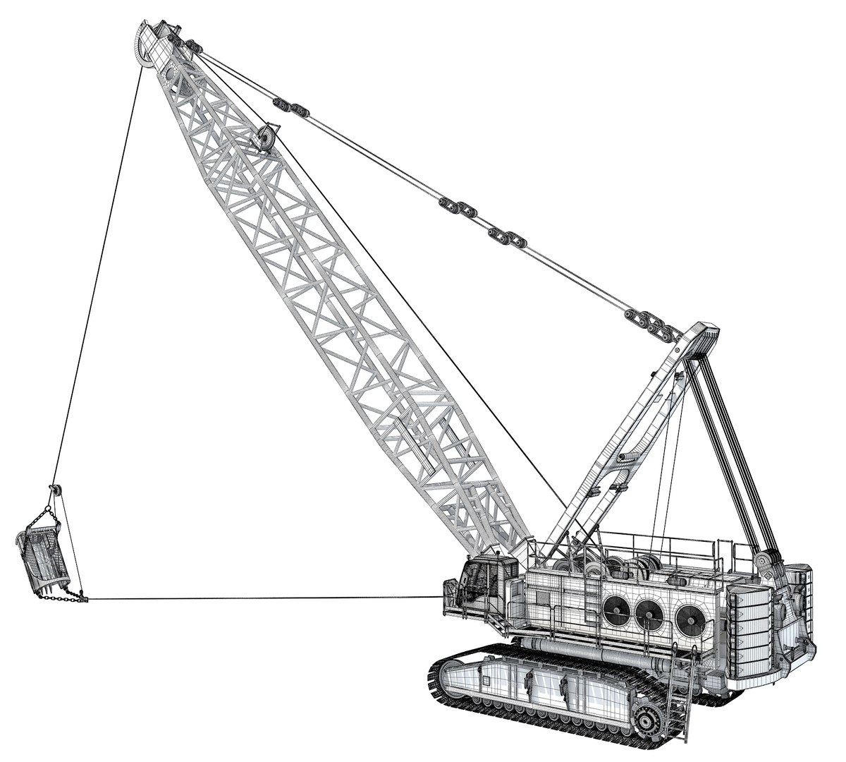 3D Model Dragline Excavator Mining Construction Machinery - TurboSquid ...